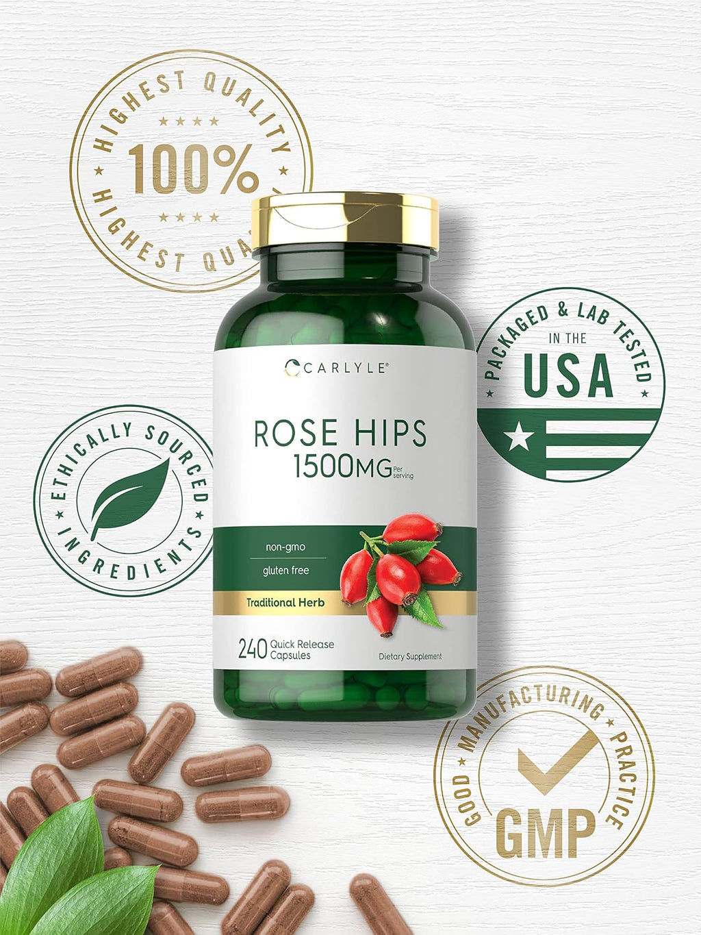 1500 mg rose hips for wellness