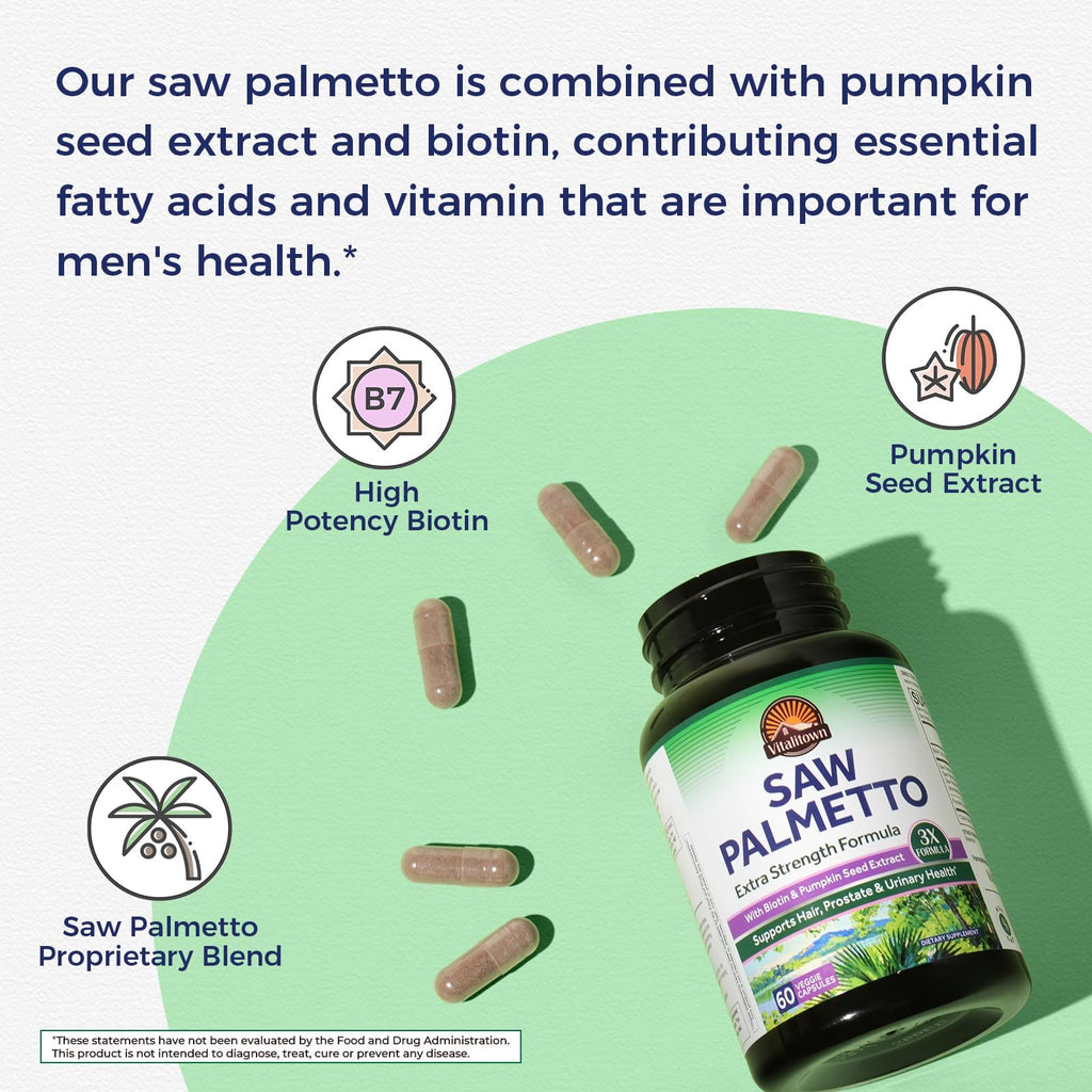 1500 mg Saw Palmetto supplement