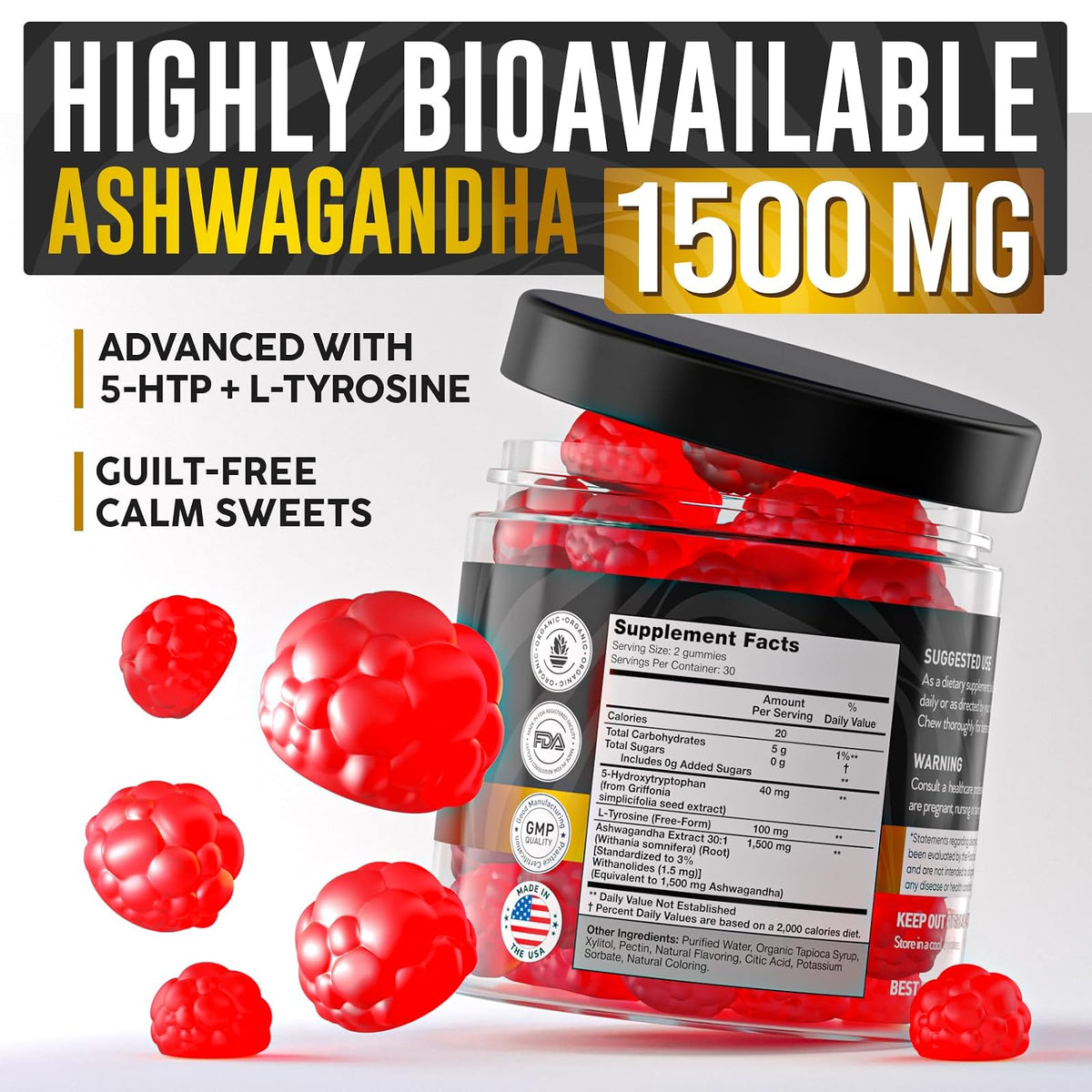 1500 mg stress relief gummies