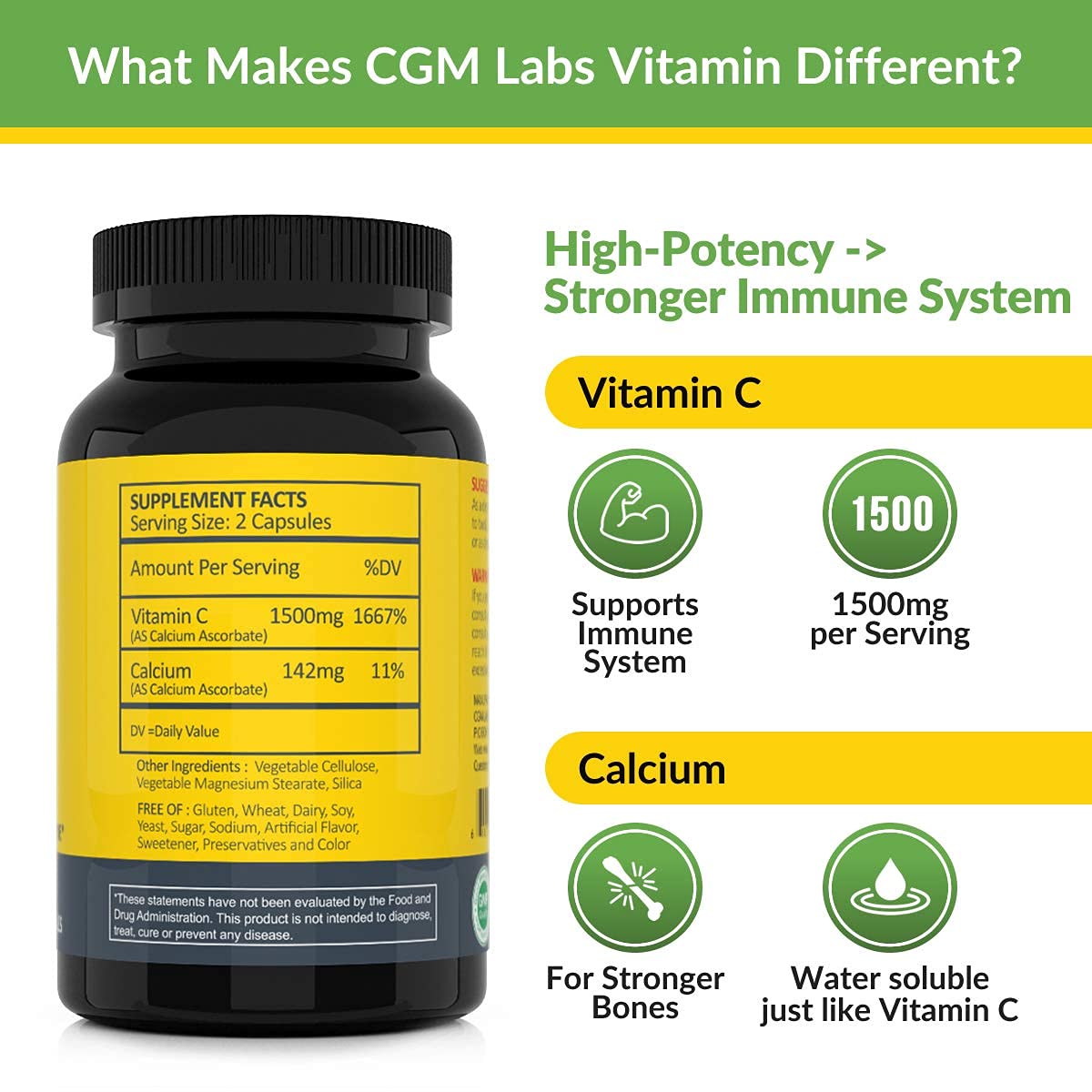 1500 mg vitamin C supplement