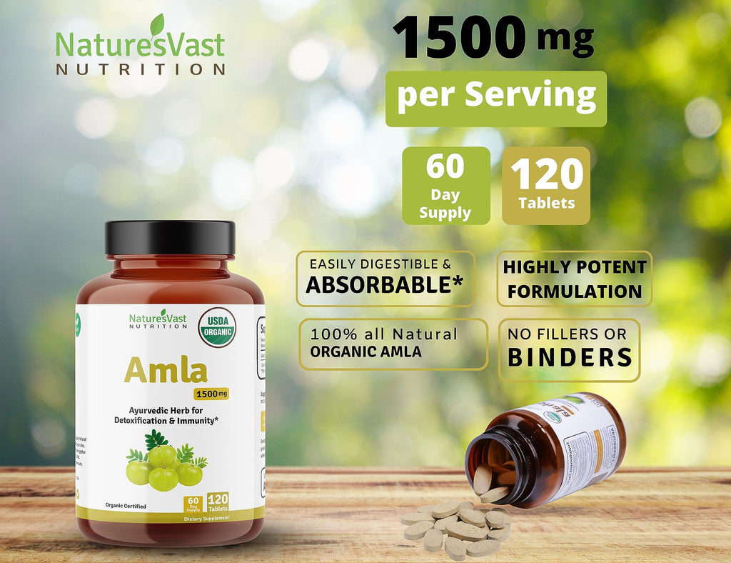 1500mg Amla tablets for vitality