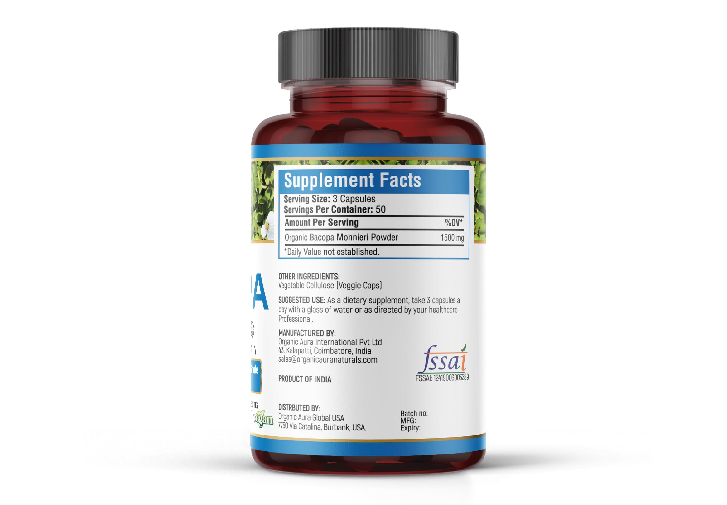 1500mg BACOPA for cognitive health