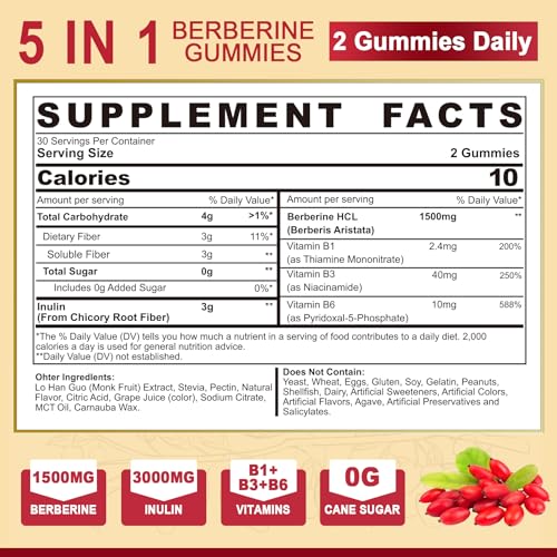 1500mg berberine for daily vitality
