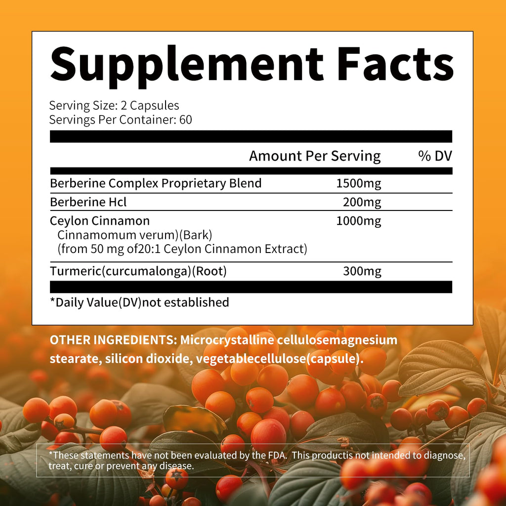 1500mg Berberine for enhanced wellness