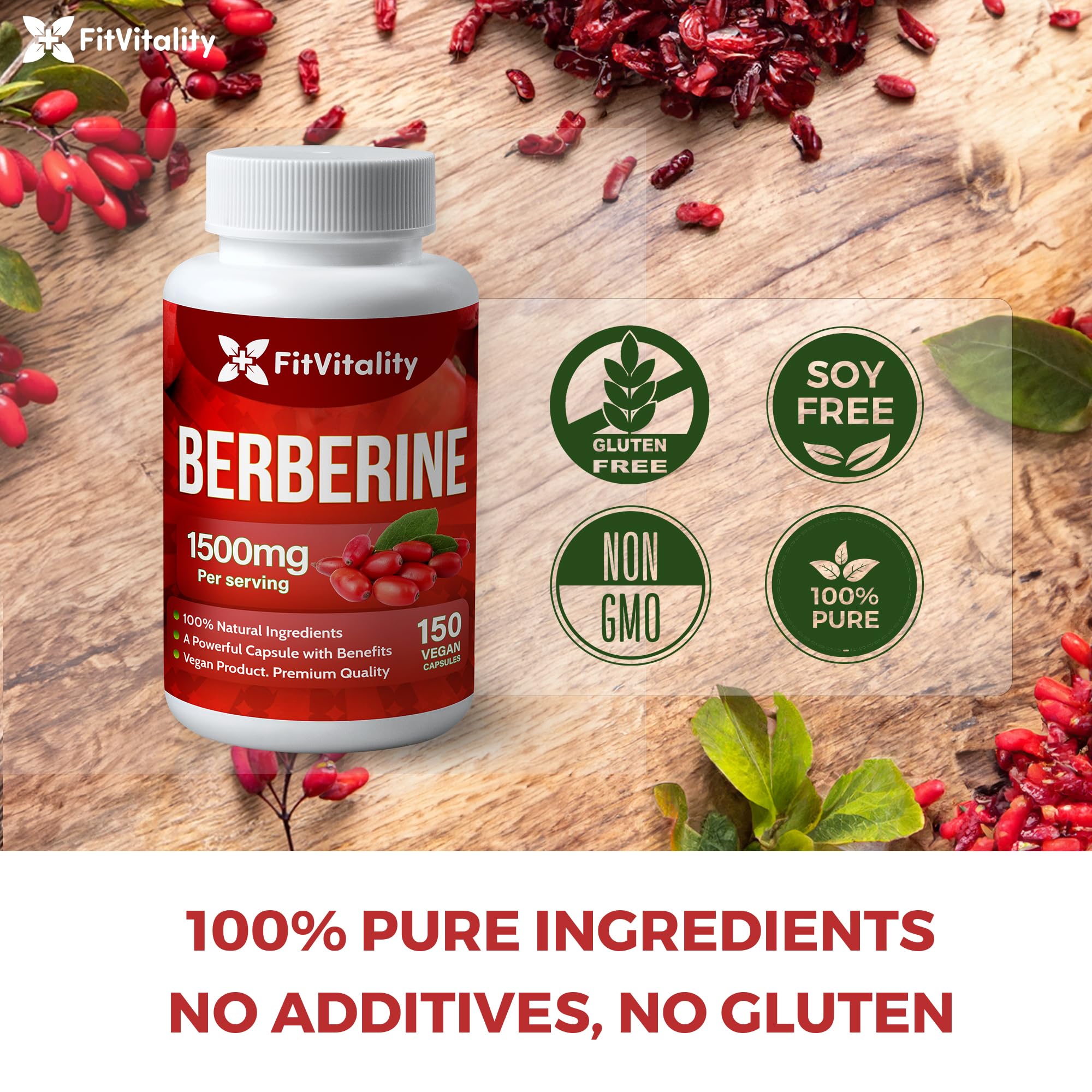 1500mg Berberine for health support