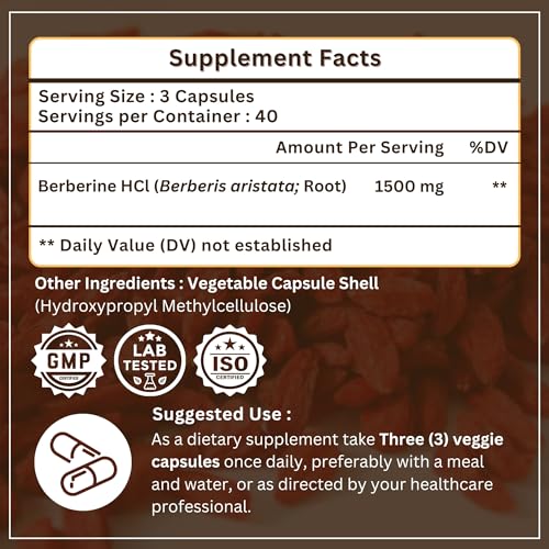 1500mg berberine for optimal wellness