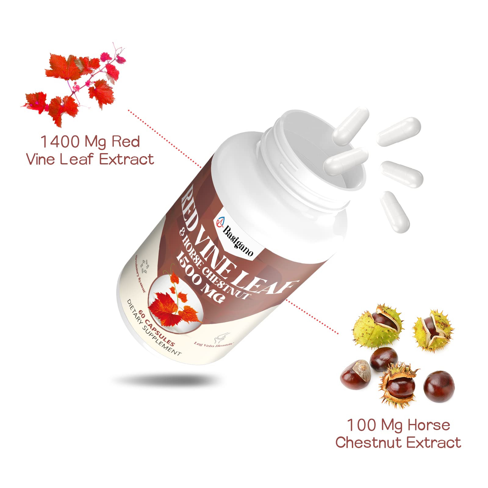 1500mg capsules for enhanced vein health