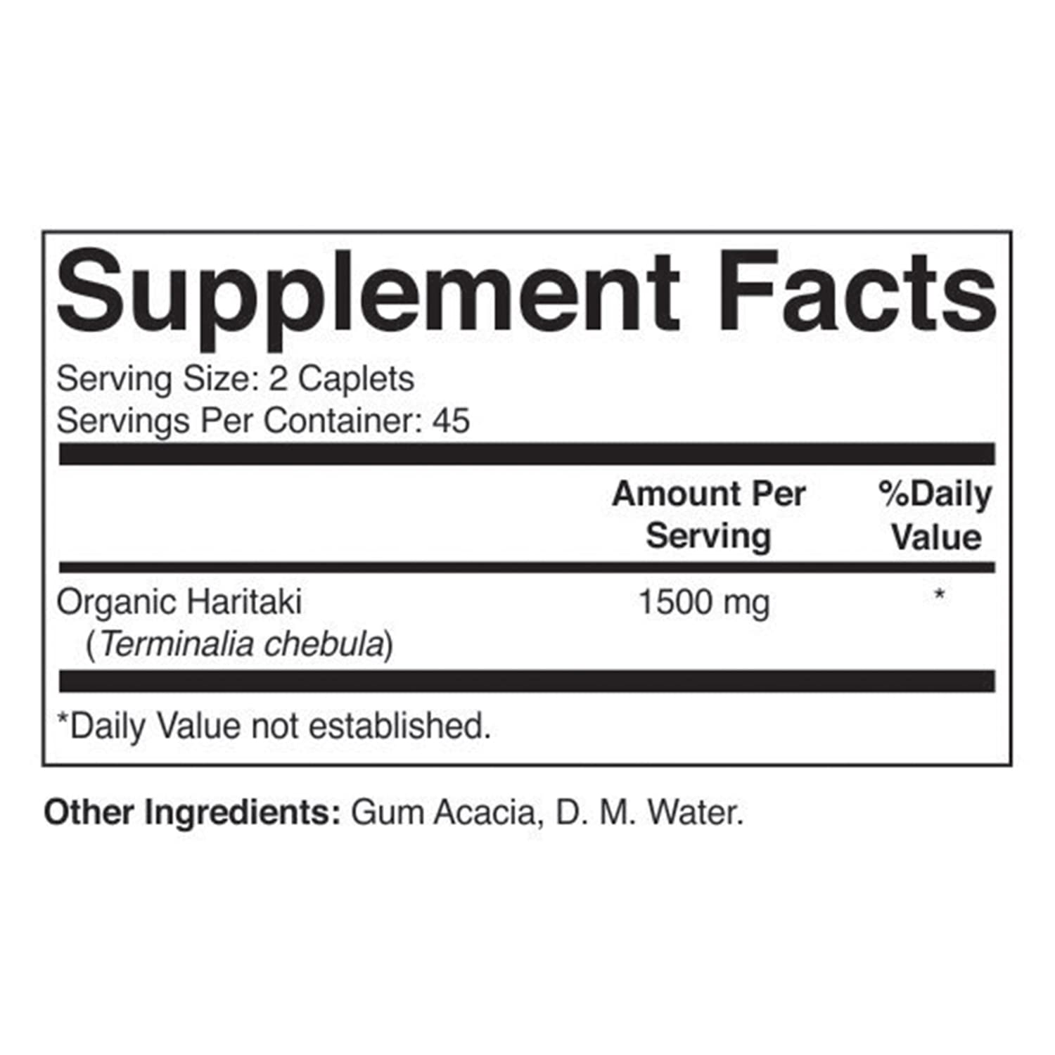 1500mg haritaki for digestive health
