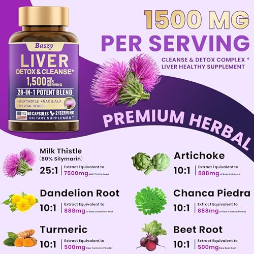 1500mg milk thistle detox formula
