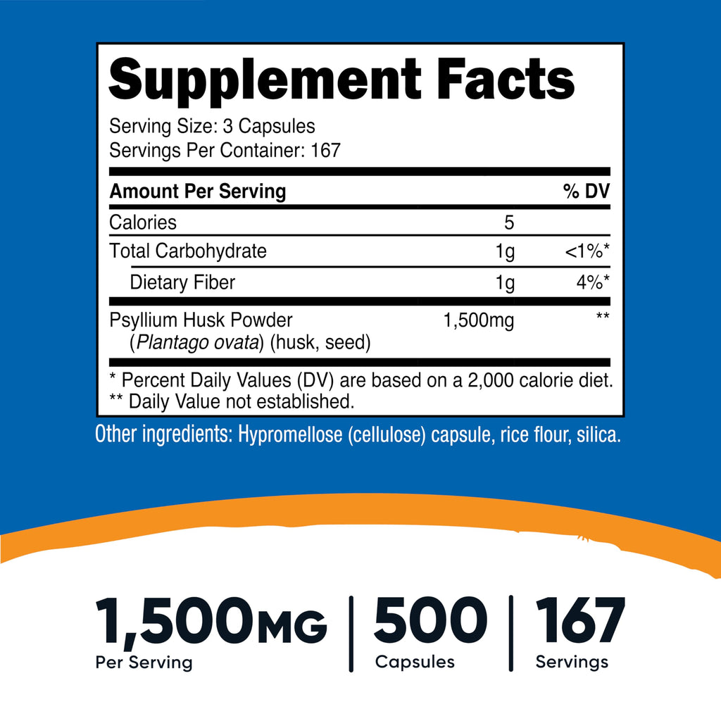 1500mg psyllium for digestive health