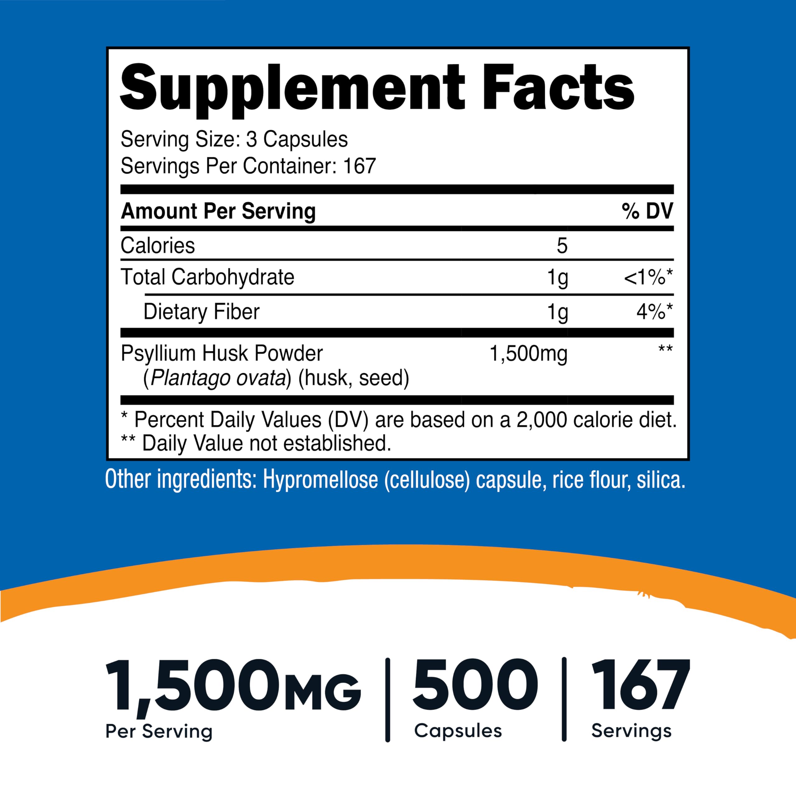 1500mg psyllium for digestive health