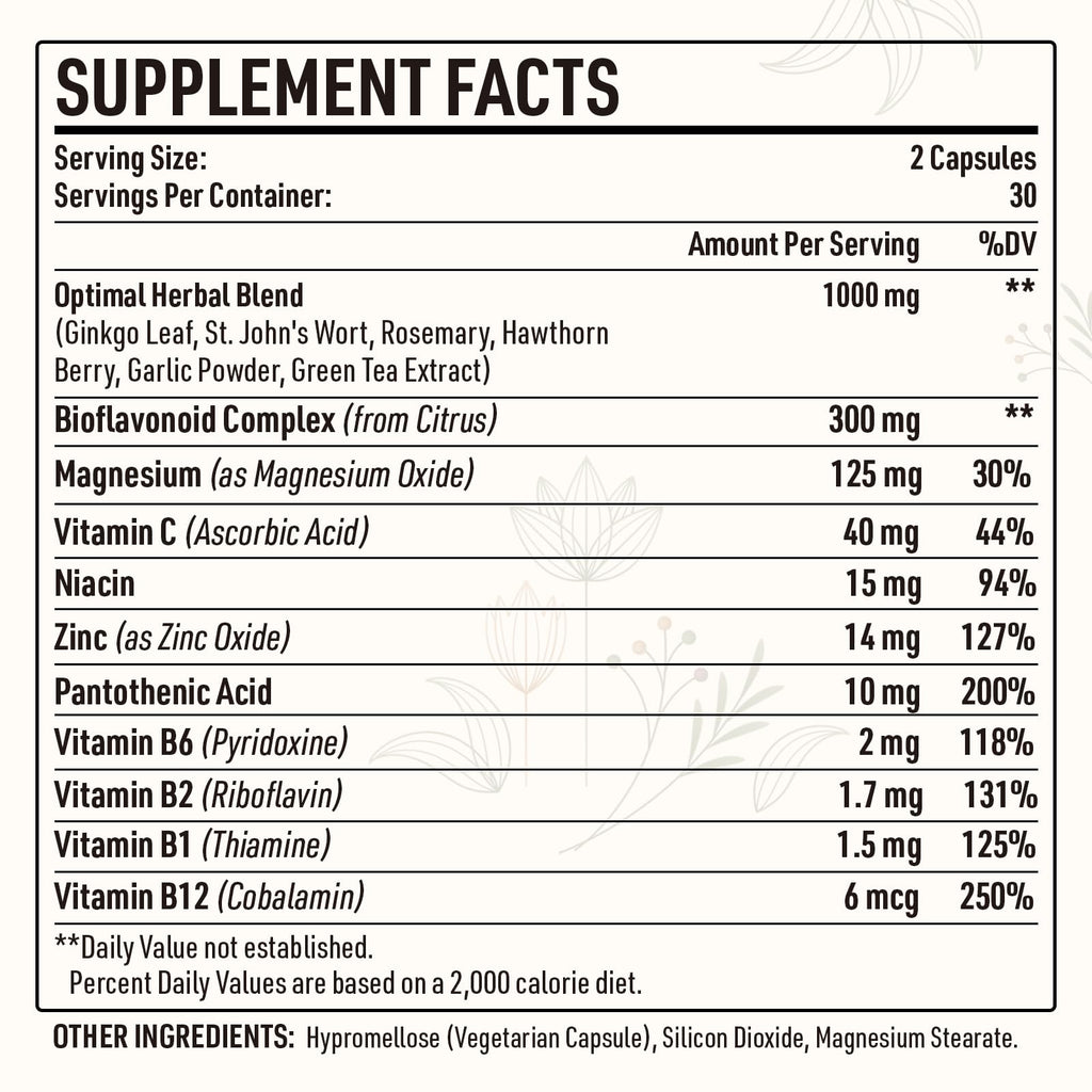 1500mg tinnitus support supplement