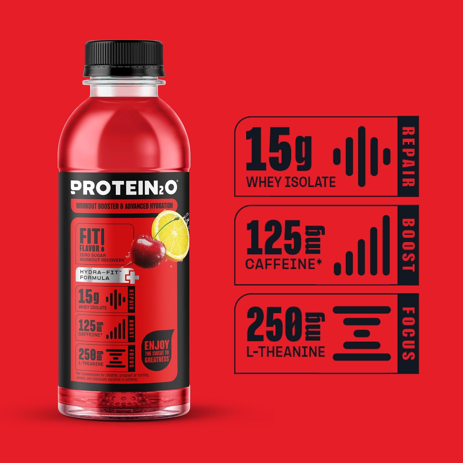 15g whey protein per bottle
