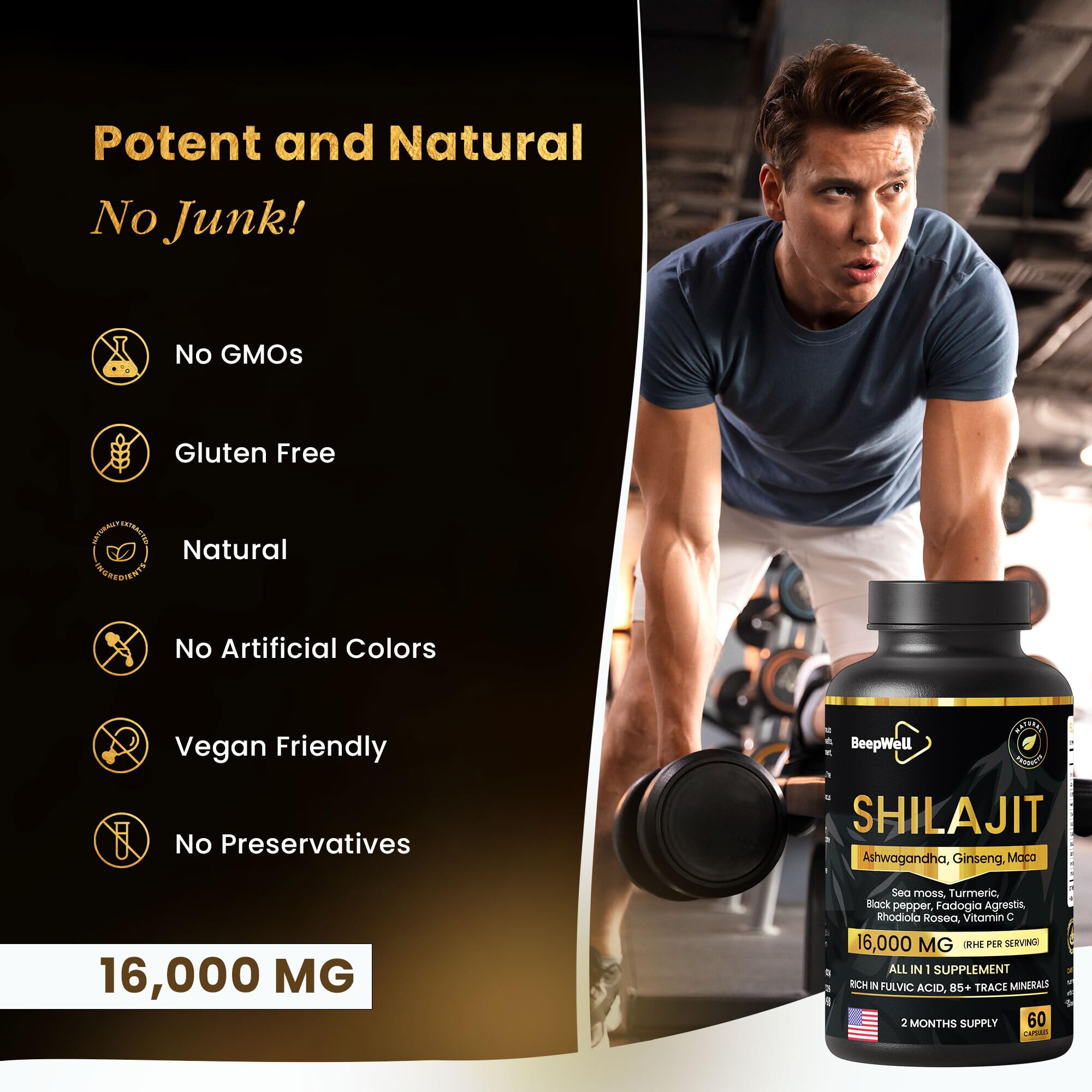 16,000mg shilajit for enhanced performance