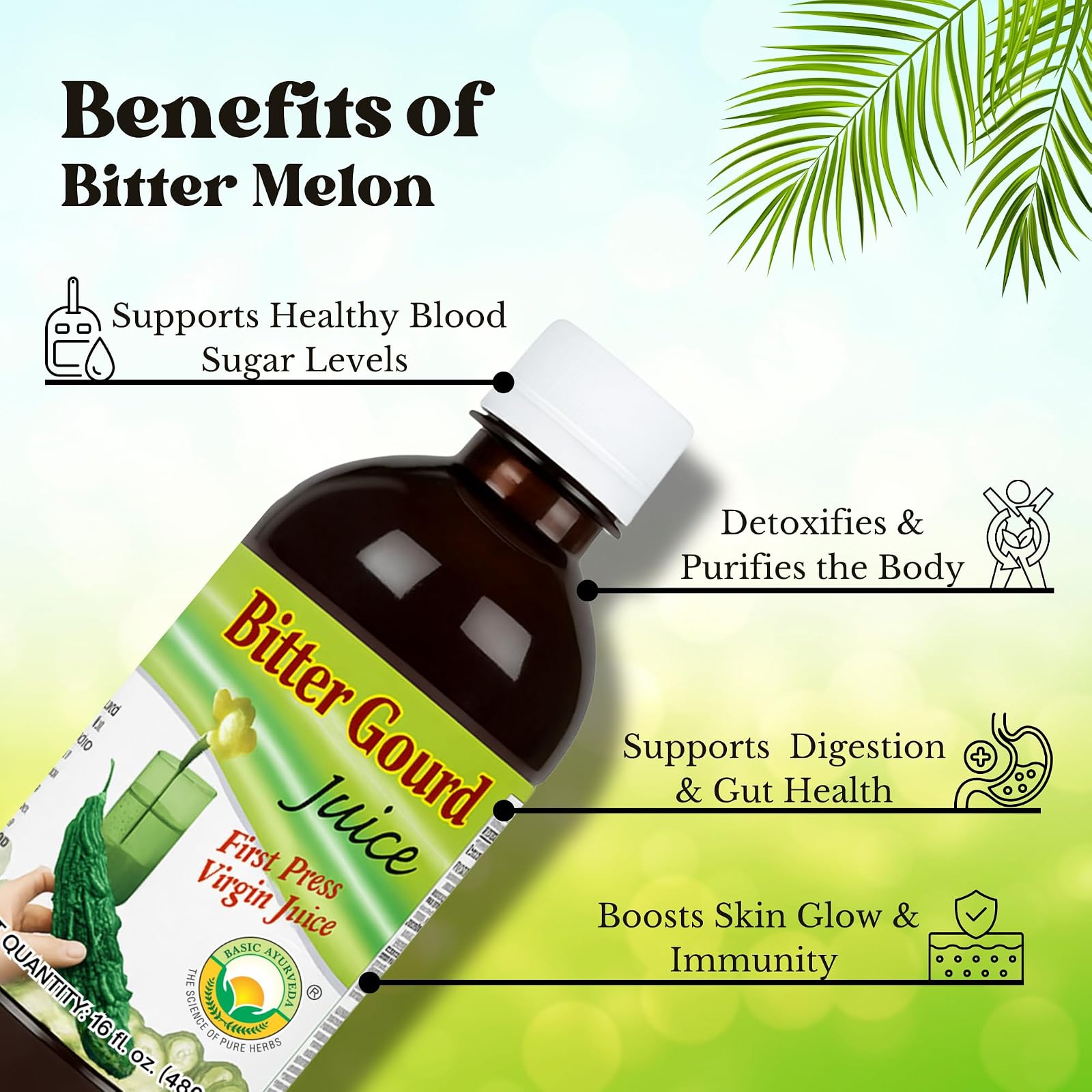16.23 Fl Oz Karela juice bottle