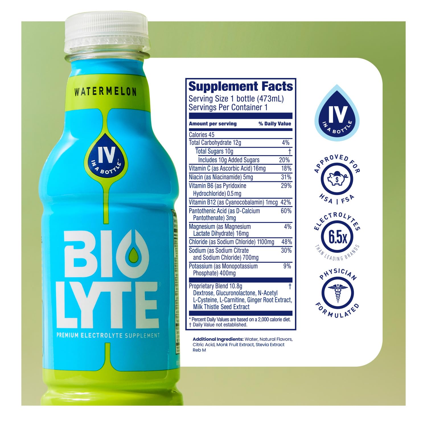 16 fl oz BIOLYTE electrolyte drink