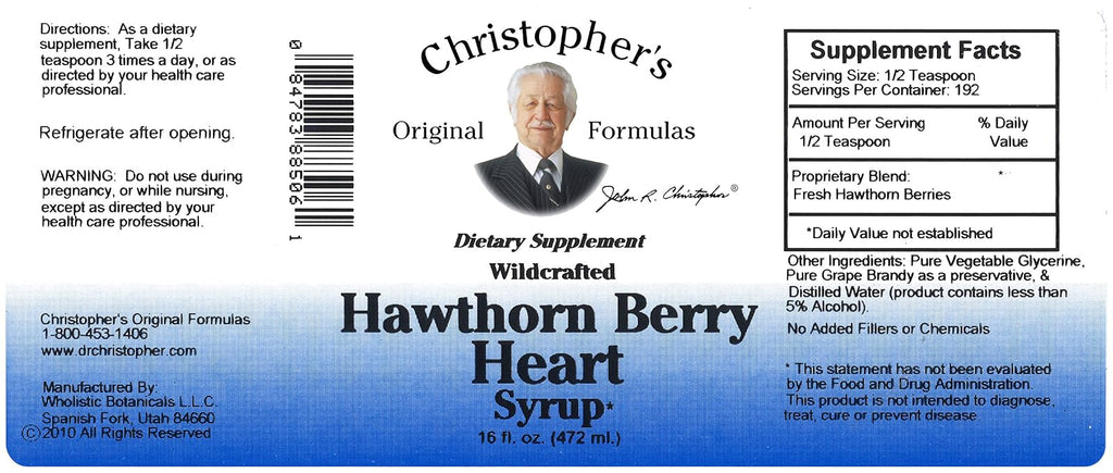 16 fl oz hawthorn syrup for wellness