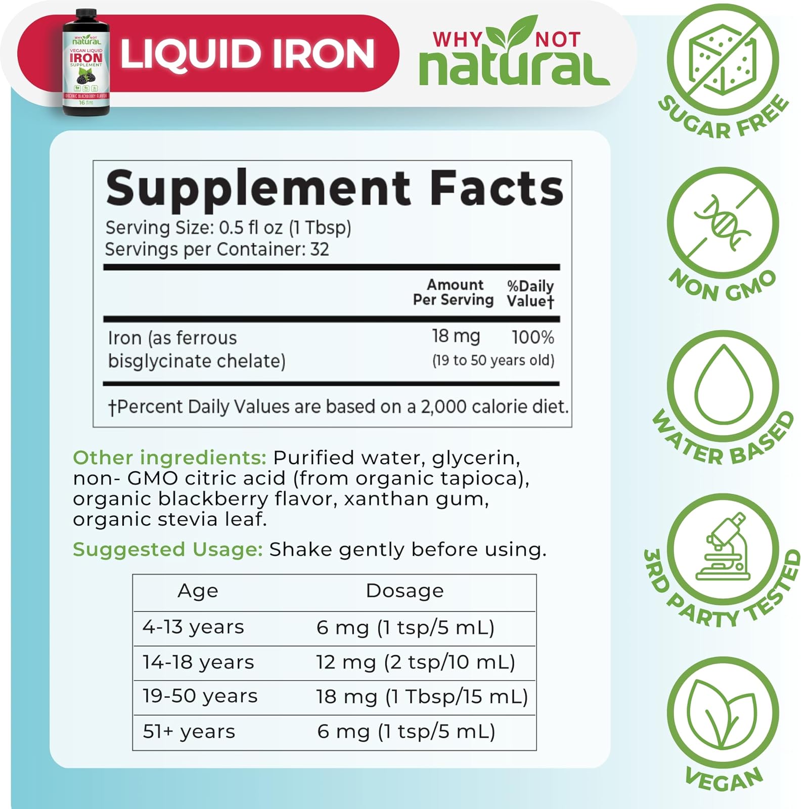 16 fl oz iron supplement