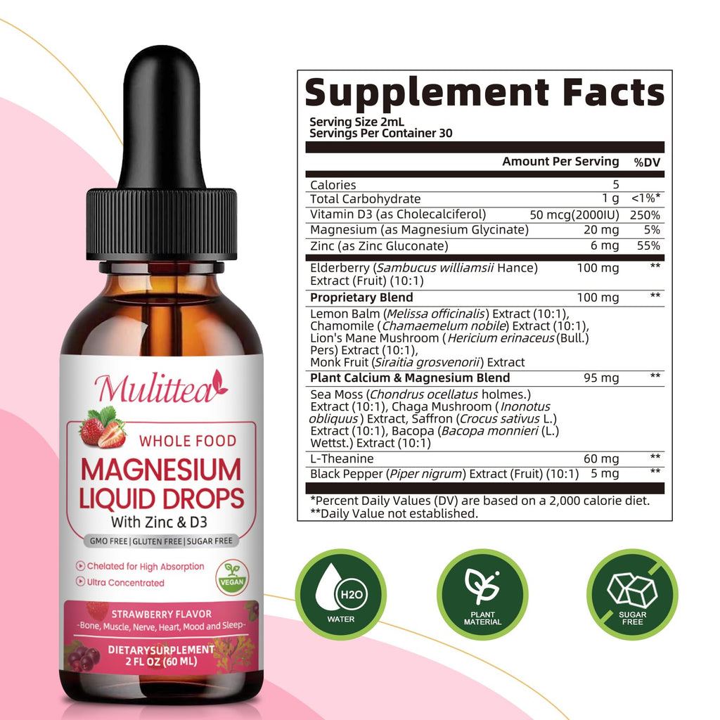 16 fl oz magnesium supplement bottle