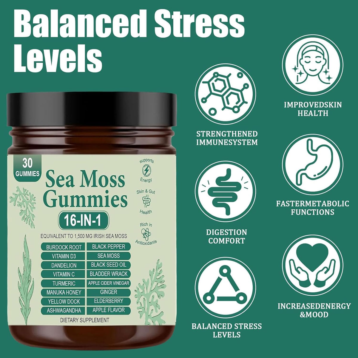 16-in-1 sea moss gummies benefits