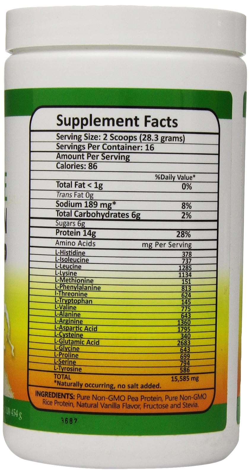 16 ounce vegan protein powder