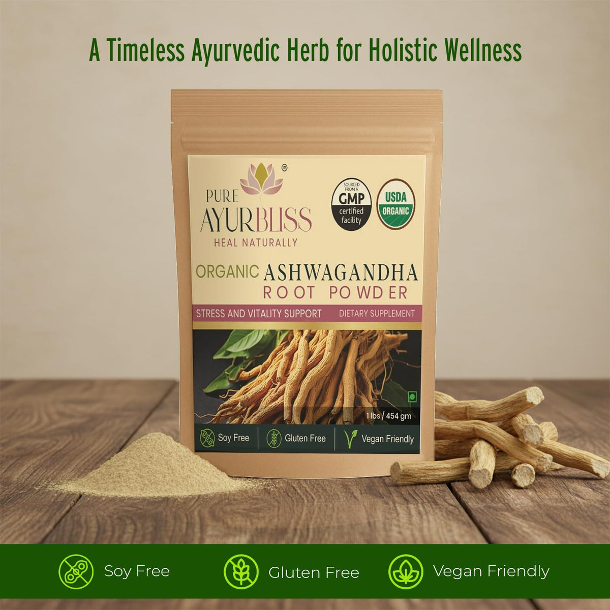 16 oz Ashwagandha powder for energy boost