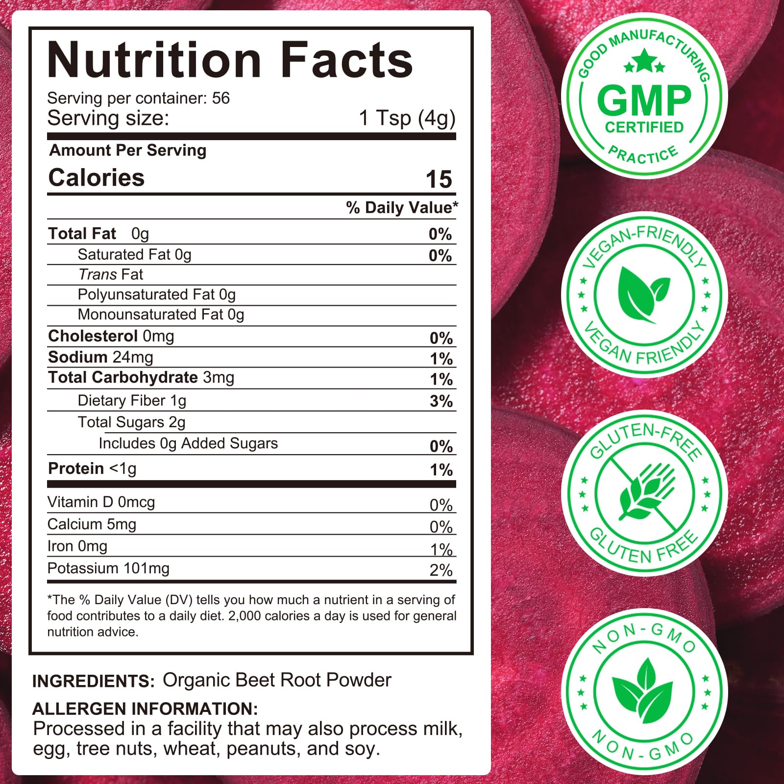 16 oz beetroot powder for wellness