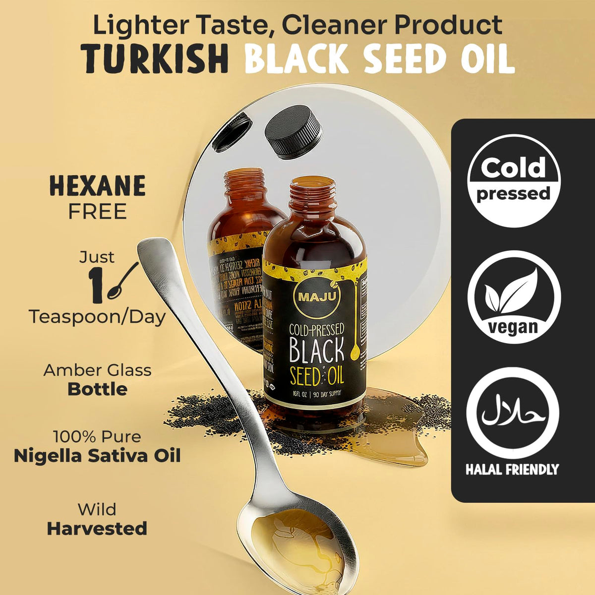 16 oz black seed oil bottle
