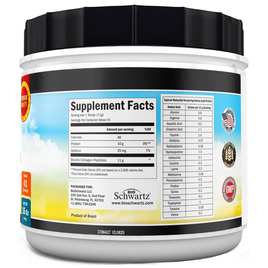 16 oz collagen supplement container