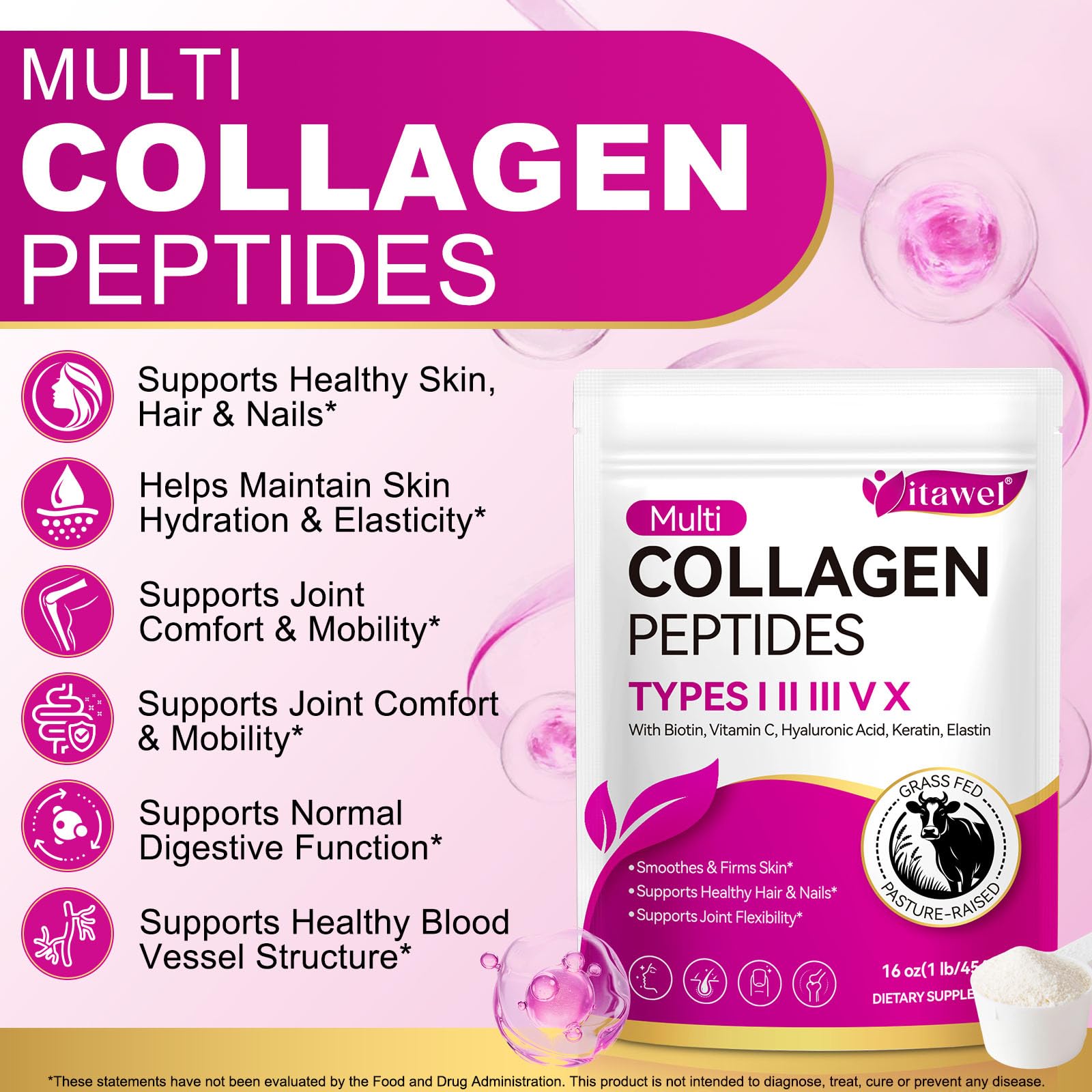 16 oz collagen supplement for beauty
