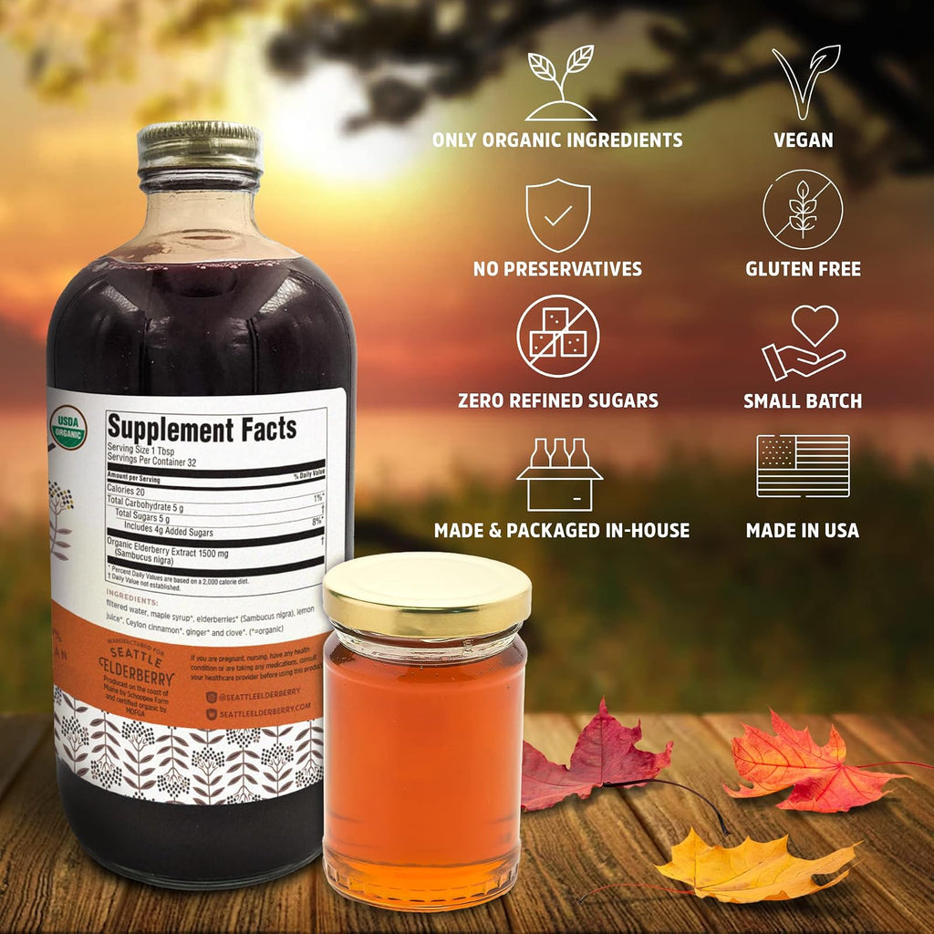 16 oz elderberry syrup bottle