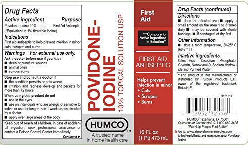 16 oz iodine wound care solution