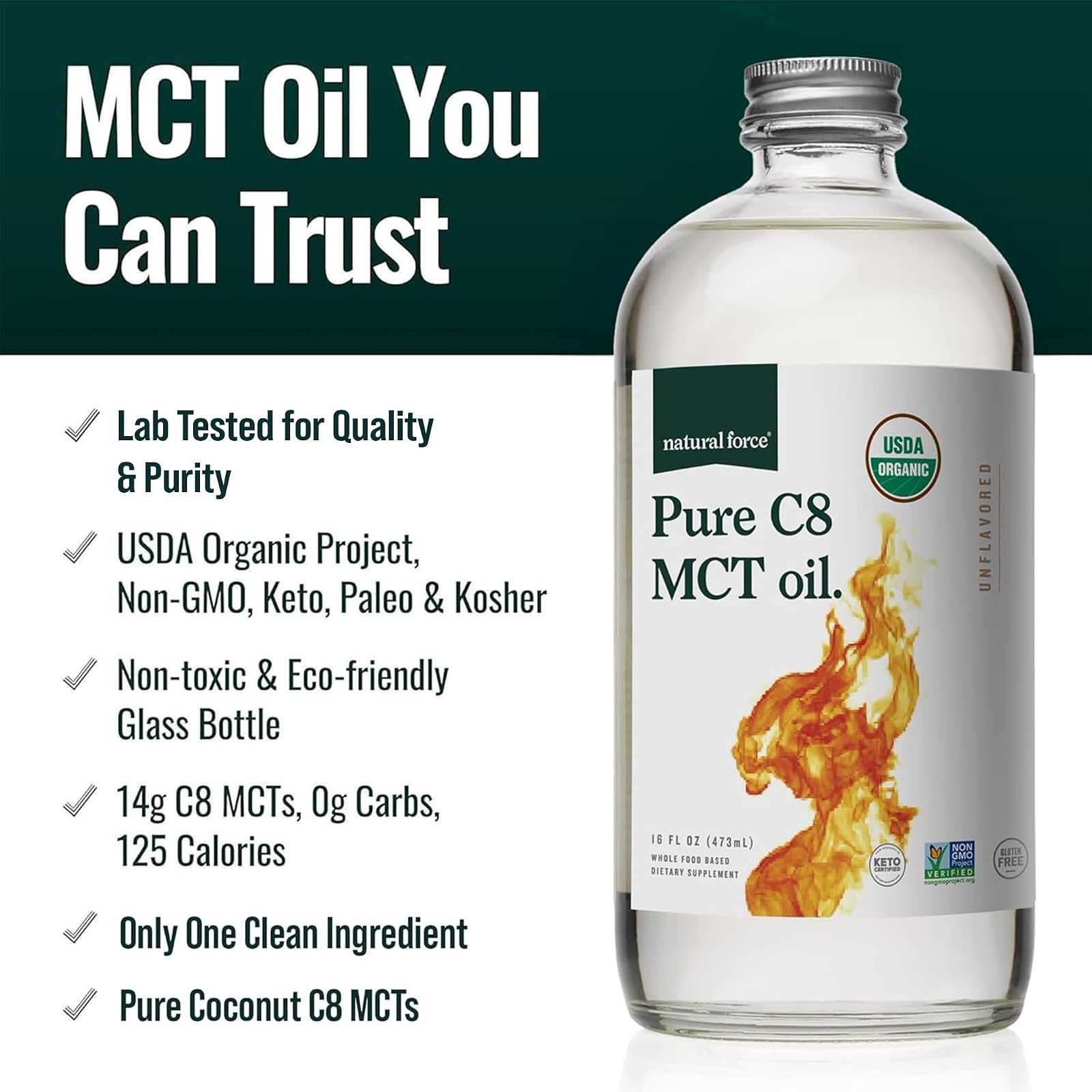 16 oz MCT oil for smoothies