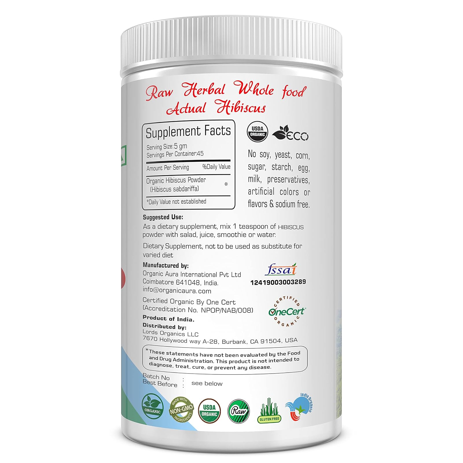 16 oz organic hibiscus powder benefits