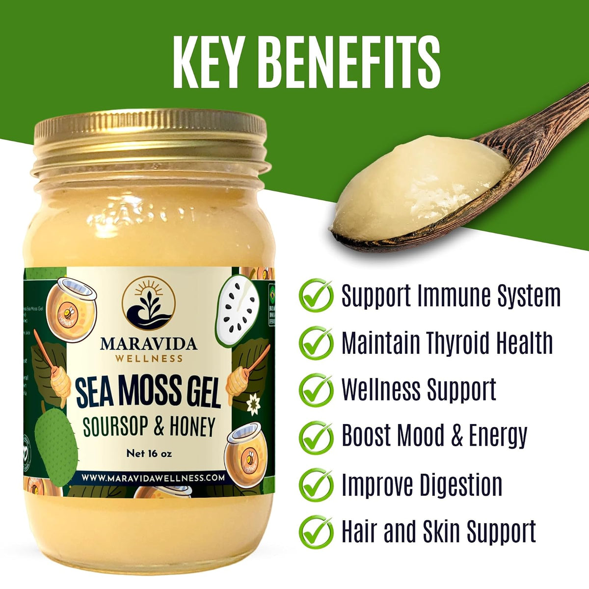 16 oz sea moss gel for wellness