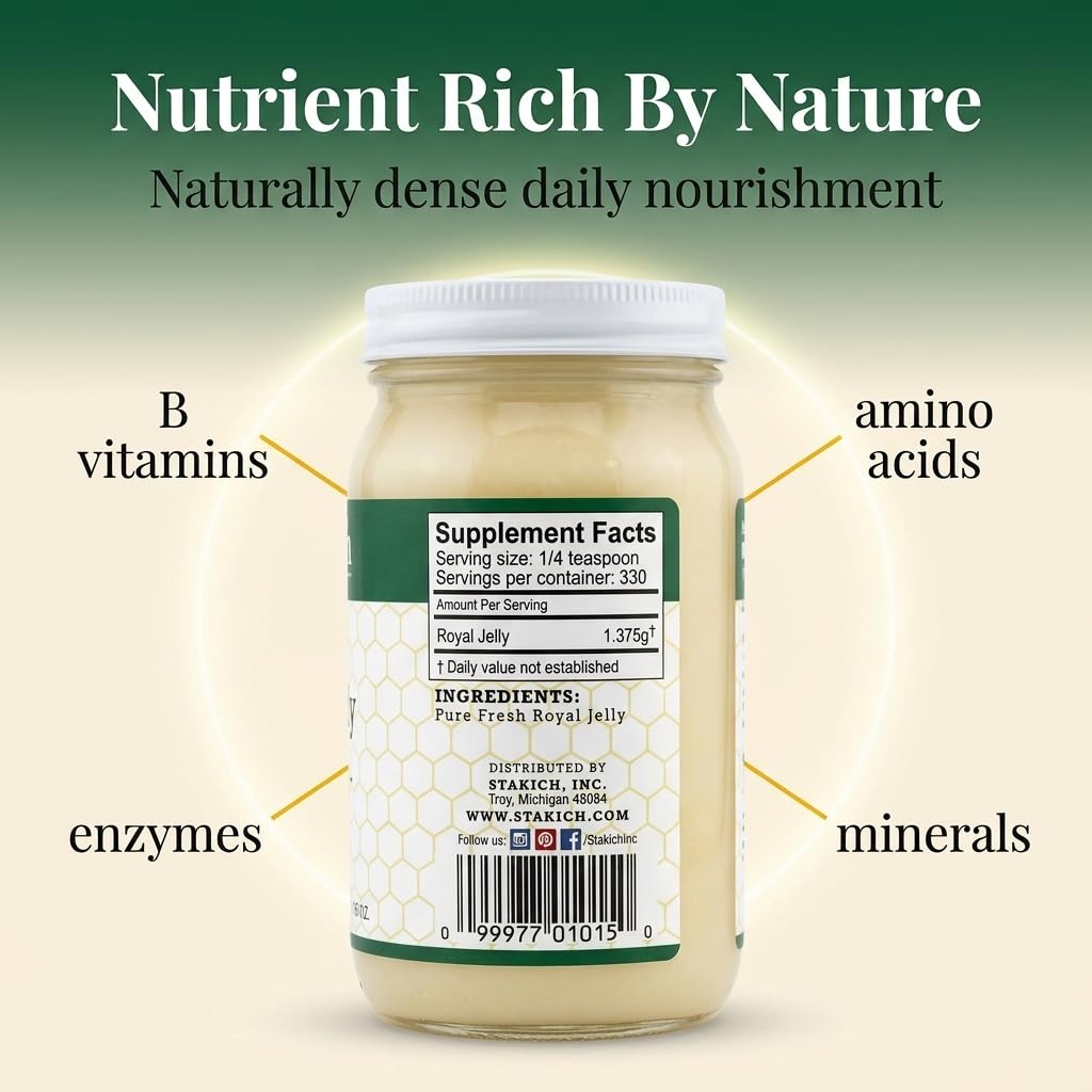 16 oz Stakich Royal Jelly benefits