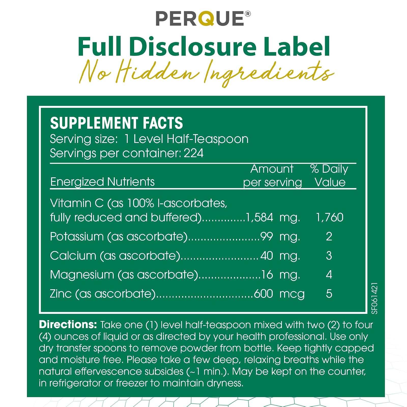 16 oz vitamin C powder container