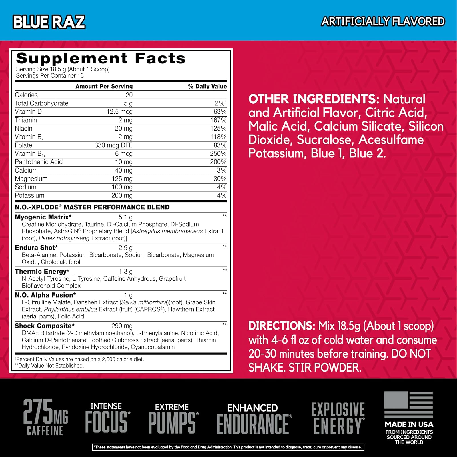 16 servings of pre workout boost