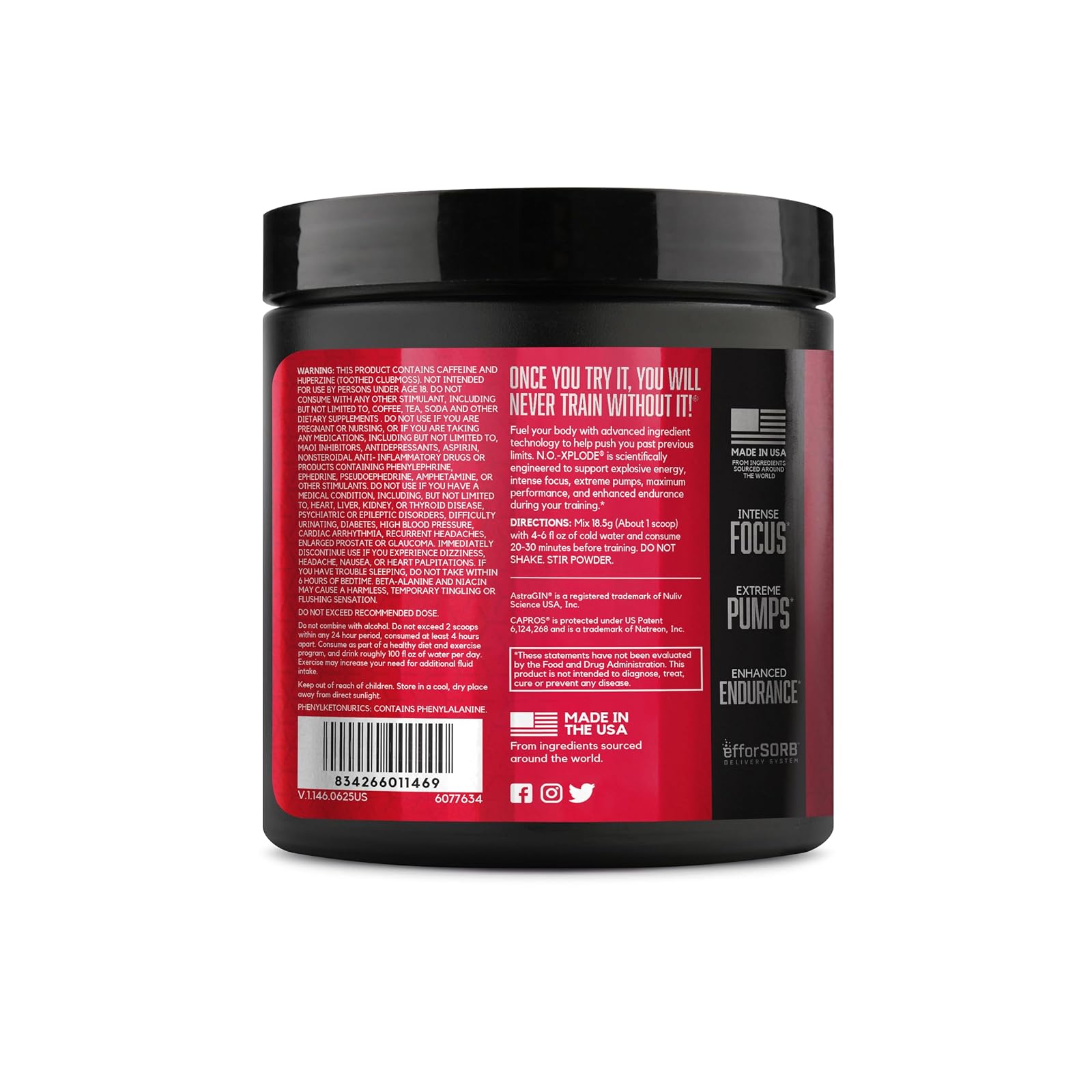 16 servings of pre-workout performance