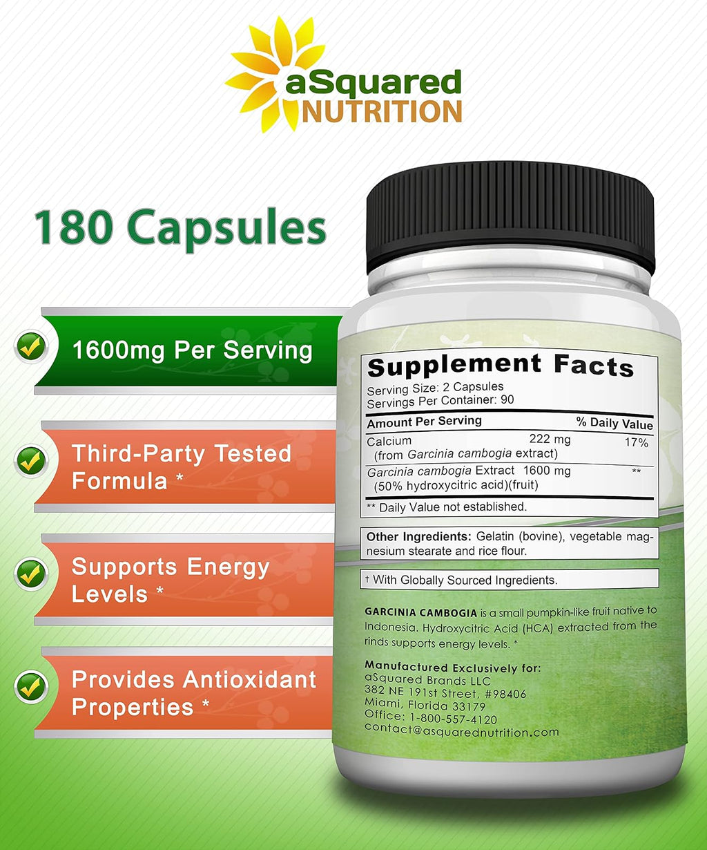 1600 mg Garcinia Cambogia per serving