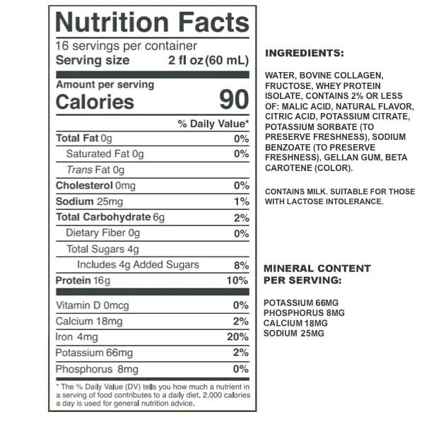 16g whey protein per serving