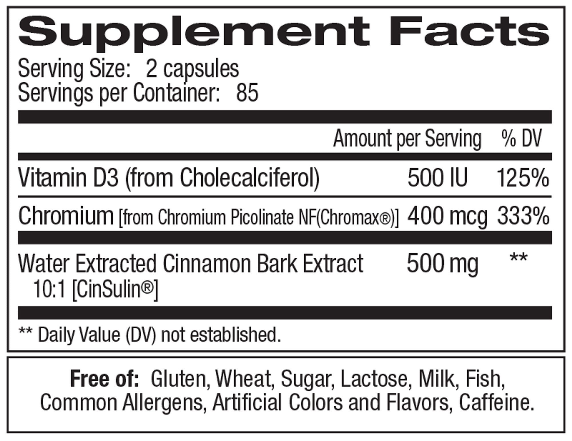 170 count cinnamon capsules for energy