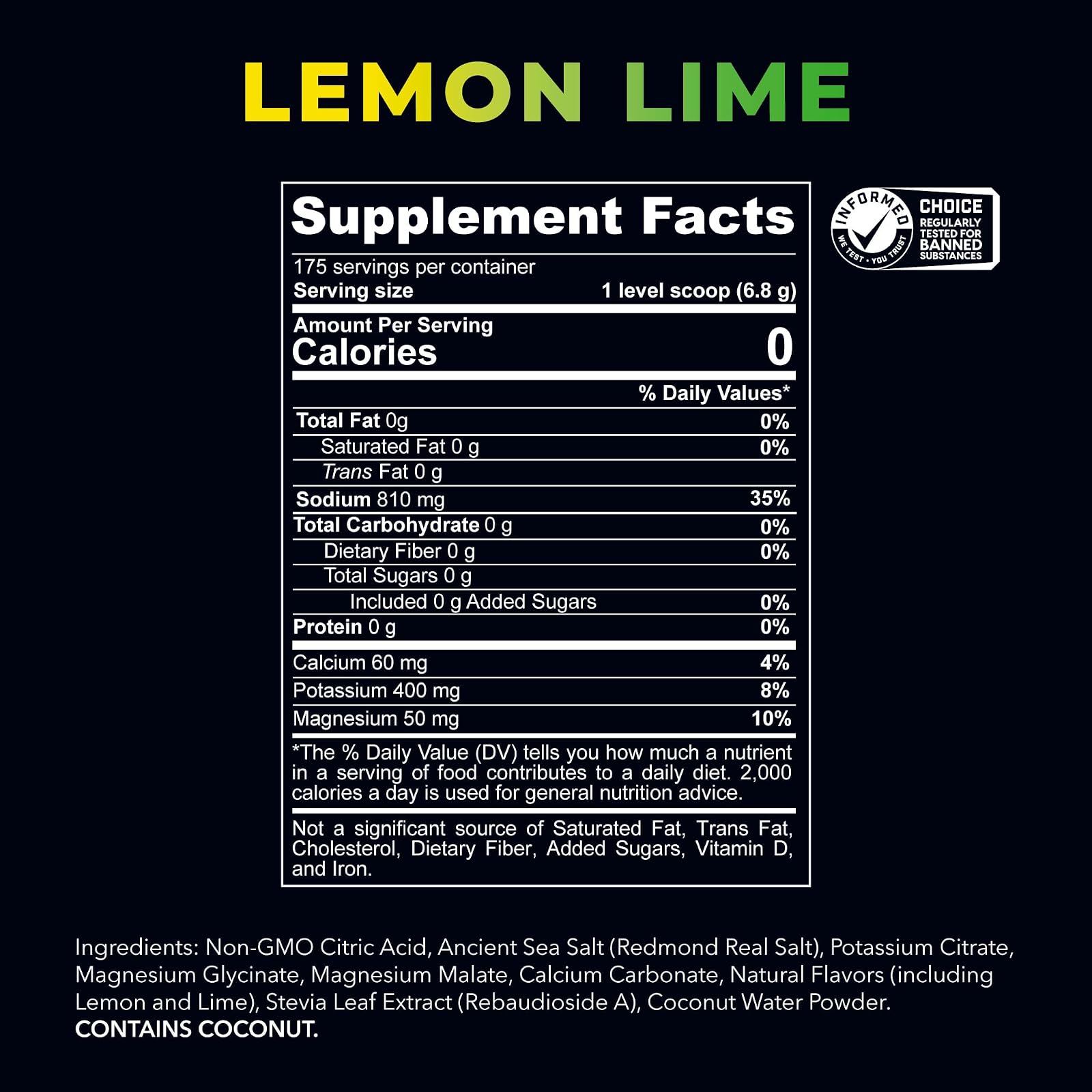 175 servings of electrolyte powder
