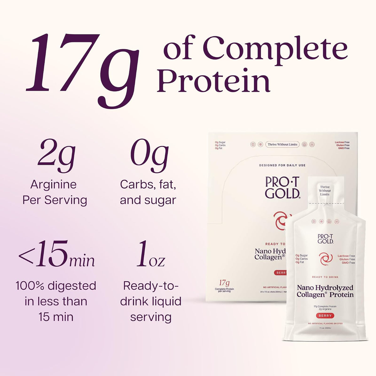 17g protein liquid collagen shot