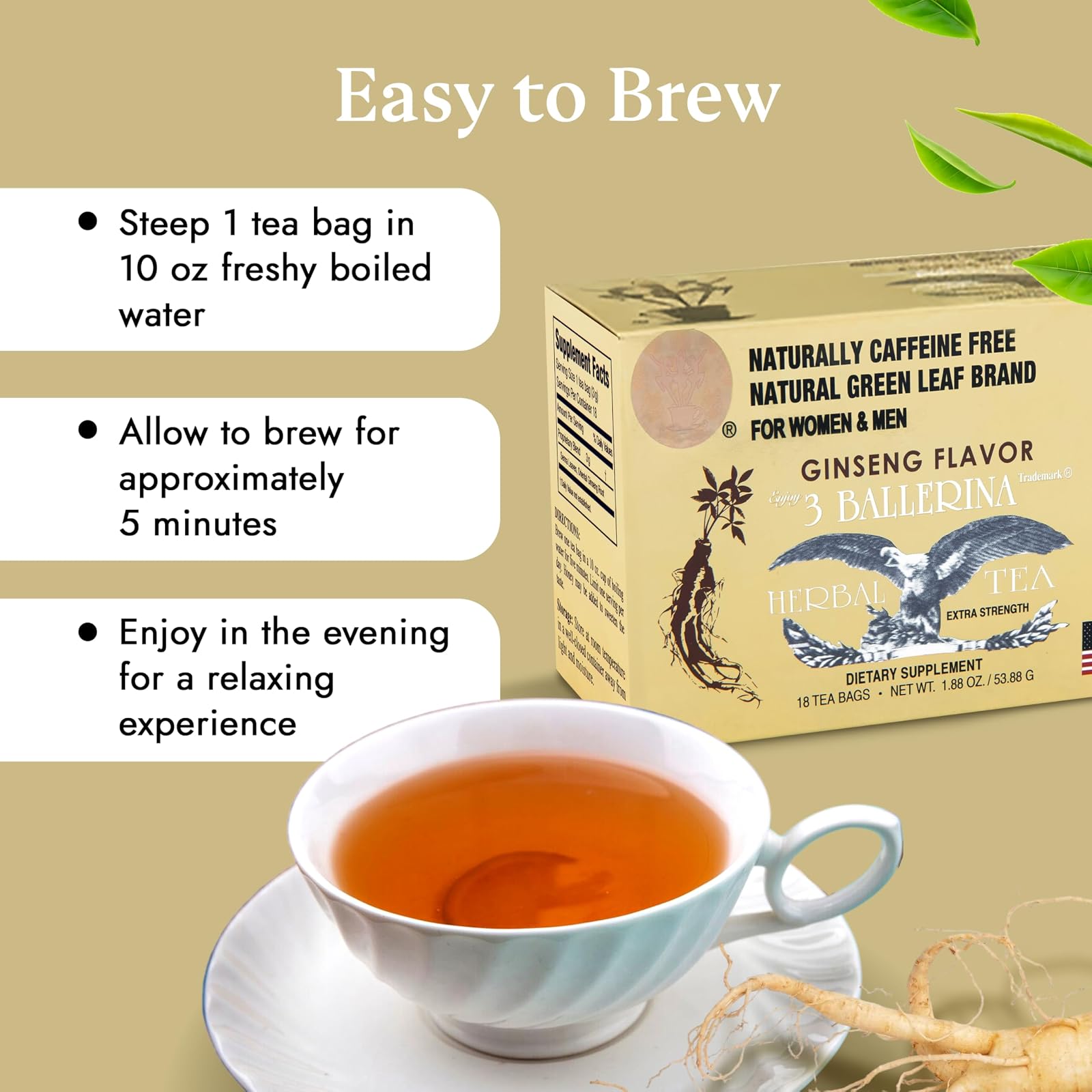 18 herbal tea bags for detox