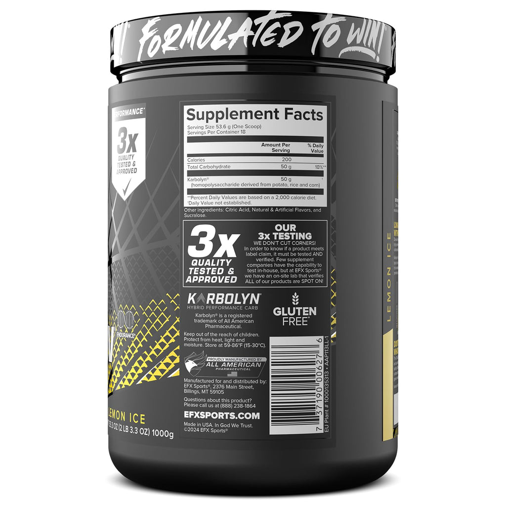 18 servings of carb energy