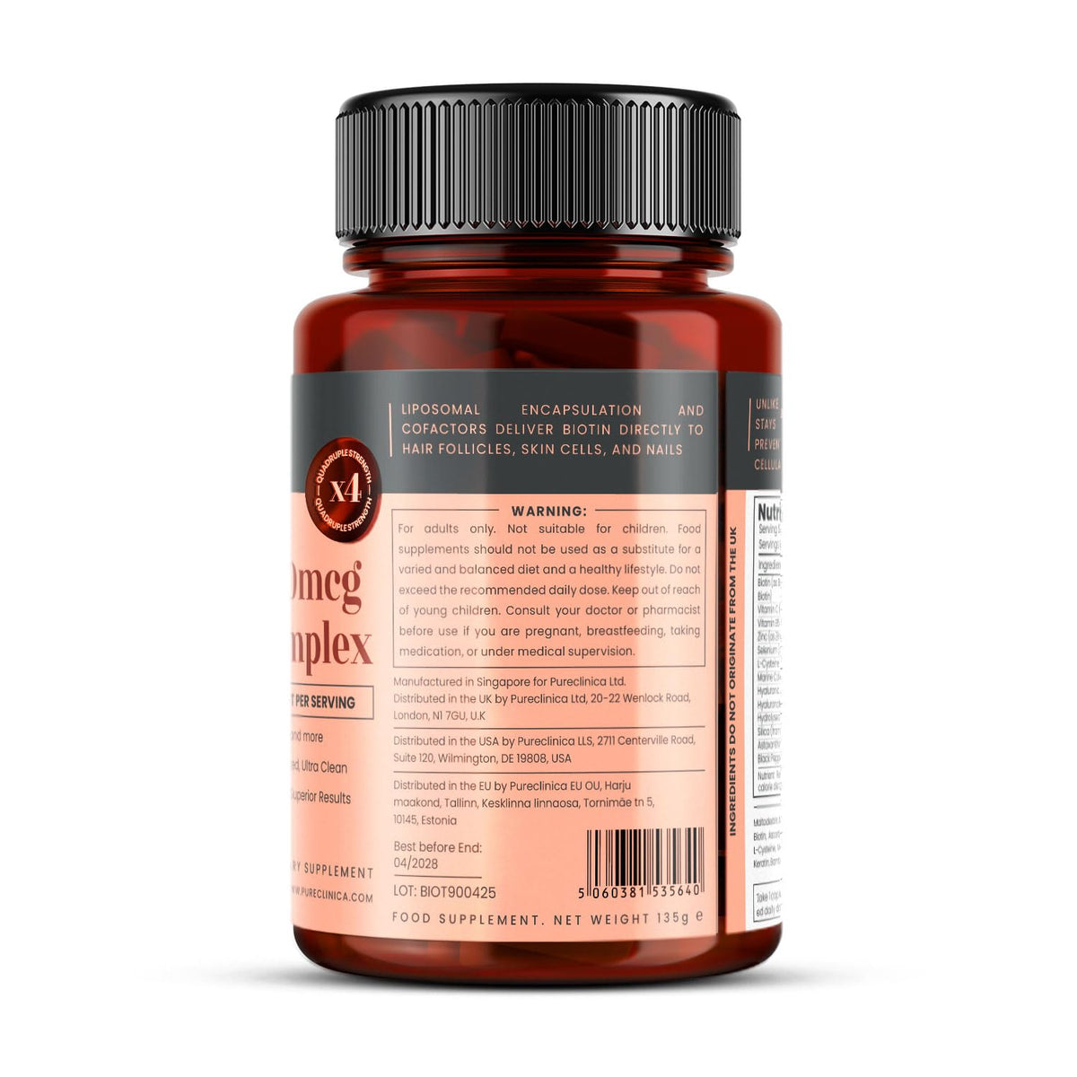 180 caplets for long-lasting supply