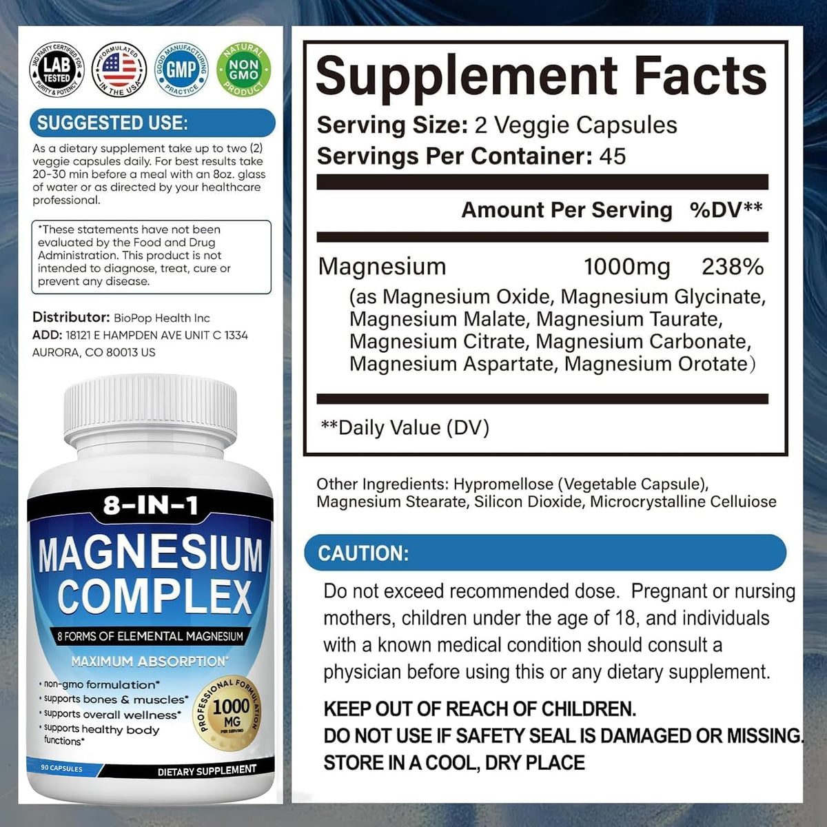 180 capsules for long-lasting supply