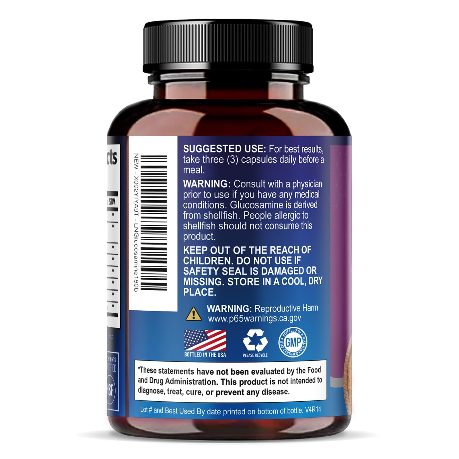 180 capsules glucosamine for daily use