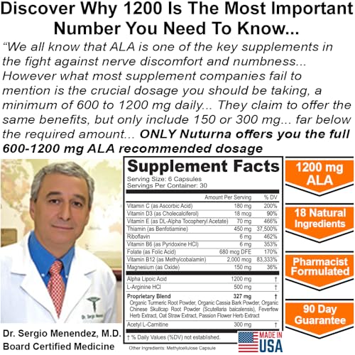 180 capsules of alpha lipoic acid